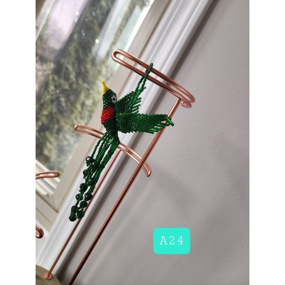 Accents | Huichol Beaded Hummingbird Key Chain Mexican Folk Art Bird 6 ...
